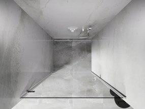 Mexen, Mexen Lunar-B Otočné levé sprchové dveře 95 cm, transparentní, bílé - 832-095-000-20-00-L