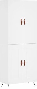 vidaXL Skříň highboard 69,5 x 34 x 180 cm kompozitní dřevo [3195763] Barva: bílá s vysokým leskem