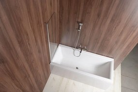 Aqualine Aqualine, VILMA vanová zástěna 600x1400 mm, chrom, čiré sklo, AQ6014