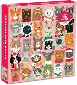 Galison Puzzle Slavnostní kočičky / 500 dílků / od 8 let