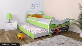 Dětská postel Dream vzor 19 180x90 cm zelená