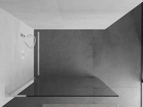 Mexen Kioto L, sprchová zástěna Walk-In 80 x 200 cm, 8mm čiré sklo, bílý profil, 800-080-103-20-00