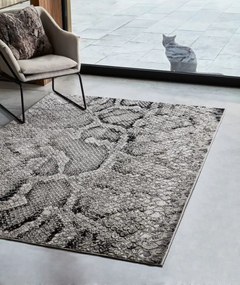 Šedý  koberec Ston Snake Rozměry: 80x150 cm