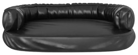 vidaXL Ergonomický molitanový pelíšek pro psy černý 75x53cm umělá kůže