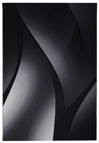 Ayyildiz, Kusový koberec Plus 8010 black, 160x230, černá, chodba / předsíň