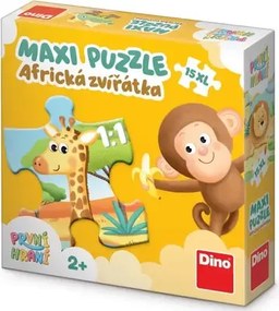 DINO Africká zvířátka / 15 dílků / XL / od 2 let