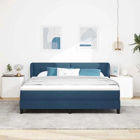 Postel s boxspringem s čelo Modrá 180 x 200 cm textil 3340044