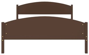 Rám postele tmavě hnědý masivní borovice 140 x 200 cm,  322044