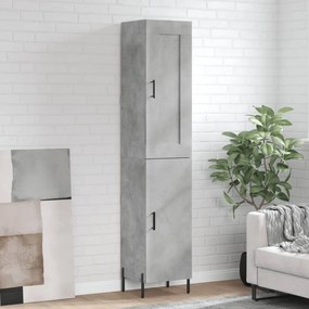 Skříň highboard betonově šedá 34,5x34x180 cm kompozitní dřevo