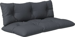 Outsunny Paletový Polštář pro Dvě Osoby 120cm x 60cm x 15cm s UV Ochrannou, Voděodolný Zahradní Polštář pro Lavici, Tmavě Šedý | Aosom