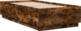 Rám postele kouřový dub 90 x 190 cm kompozitní dřevo 3209755