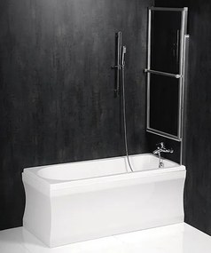 Polysan Polysan, OLBIA pneumatická vanová zástěna 1230mm, stříbrný rám, čiré sklo, 30317