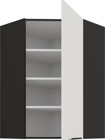 ARIA wb | horní kuchyňská skříňka 60x60 GN-90 1F (45°) rohová s policemi | 60x60 cm | VYSOKÁ | černá/bílá
