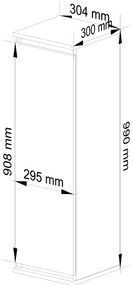 Závěsná skříňka STAR 30 cm bílá/grafitově šedá