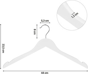 Dřevěná ramínka CRW003WT20