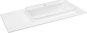 Sapho - Umyvadlo Brahea 97x52 cm, bez přepadu, otvor pro baterii, matná bílá BT097R
