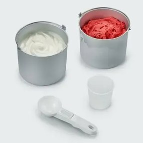 Severin EZ 7406 stříbrná / Zmrzlinovač s kompresorem / 180W / 2 l / fu