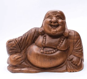 Milujeme Kameny Buddha - dřevěná socha Feng shui BUD8