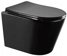 Mexen Rico závěsné wc Rimless a závěsný bidet, černá matná - 35724885 + 30721085