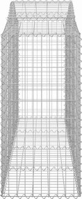 Klenuté gabionové koše 8 ks 200x50x100/120cm pozinkované železo 3145646