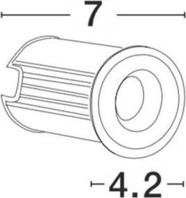 NV 9203113 Venkovní zapuštěné svítidlo do země BANG nikl satén hliník LED 1W 3000K IP67 100-240V 42st. vč. driveru - NOVA LUCE
