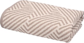 Livarno® Froté osuška, 70 x 140 cm, 500 g/m² (vzorovaná/béžová)