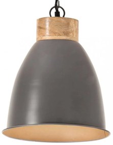 Závěsná lampa šedá / mangovníkové dřevo Dekorhome 23 cm