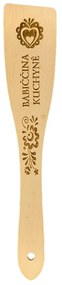 AMADEA Dřevěná obracečka buk text "babiččina kuchyně", masivní dřevo, délka 30 cm, český výrobek
