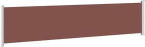 Zatahovací boční markýza / zástěna 140 x 600 cm hnědá 313374