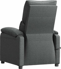 Elektrické masážní křeslo tmavě šedé textil 3073828