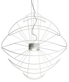 Axolight Hoops 6, bílé závěsné designové svítidlo, 2x17,5W LED 3000K stmívatelné, prům. 100cm, výška 100cm