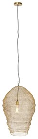 Orientální závěsná lampa zlatá 70 cm - Nidum