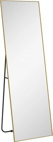 HOMCOM Velké obdélníkové zrcadlo ve full-length provedení, 50 x 160 cm - stojací, na stěnu nebo opřené o zeď - do ložnice, obývacího pokoje a šatny, z