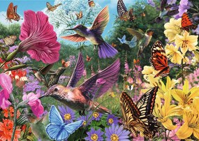 TREFL PUZZLE PREMIUM Čas na čaj Zahrada kolibříků 68x48cm 1000 dílků tr10806