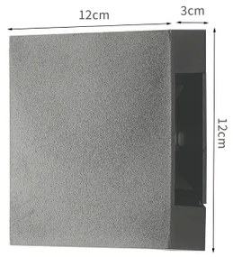 Brilagi - LED Venkovní nástěnné svítidlo QUADRAY LED/4W/230V antracit IP65