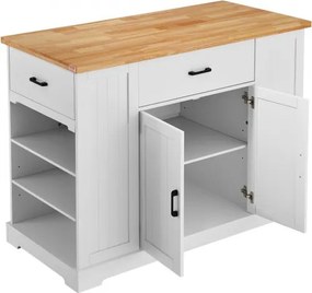 Kitchen Island Vozík Úložná skříňka Servírovací vozík se zásuvkou a policemi