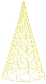 343542 vidaXL Vánoční stromek na stožár 1 400 teple bílých LED diod 500 cm