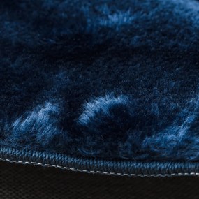 Dywany Łuszczów, Kusový koberec Visco Rabbit Dark blue 10 kruh, 120x120 (průměr) kruh, modrá, dětský pokoj