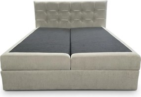 Čalouněná postel boxspring DIRELIS VIBE 140x200 cm krémová Matrace: Matrace Bonell pružinová