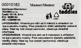 TEDDIES Plyšový mamut 30x38 cm / od 0 měsíců