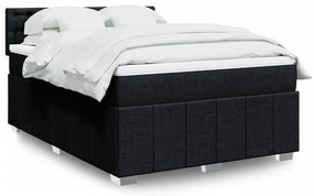 Box spring postel s matrací černá 160x200 cm textil 3289435