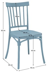 Kondela Stohovatelná židle, modrá, SAZEN