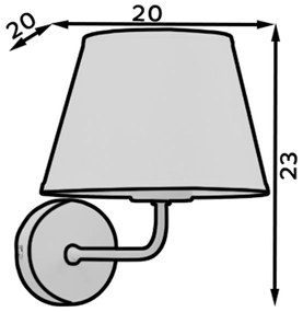 Eltap Moderní nástěnná lampička Vespillo 1A, 20x20x23cm bílá