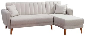 Atelier del sofa Rozkladatelná rohová pohovka AQUA krémová pravý roh 867UNQ1430