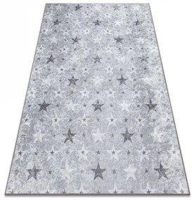 Dywany Luszczow Dětský kusový koberec JUNIOR 51798.804 pratelný  hvězdy pro děti protiskluz, šedá Rozměr koberce: 80 x 150 cm