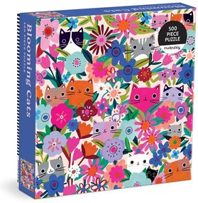 Mudpuppy Puzzle Kočky v květinách 500 dílků