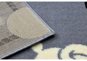 Dětský kusový koberec PP Hippo šedý 120x160cm