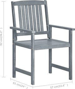 vidaXL Zahradní židle s poduškami 8 ks masivní akáciové dřevo [3078257] Barva: Královská modř