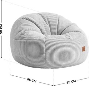 Sedací pytel s podnožkou COMFY 3.0 šedý
