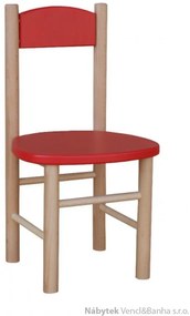 dětská dřevěná židlička s opěrkou metdre barevná